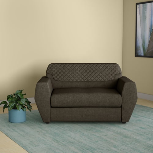 Godrej Interio Facet 2 Seater Sofa Fabric Coffee Brown