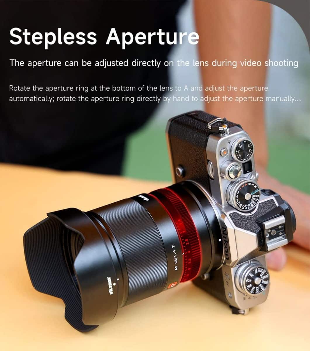 Viltrox 13 Mm F1 4 Z Mount Auto Focus Aps C Prime Lens With Stepless